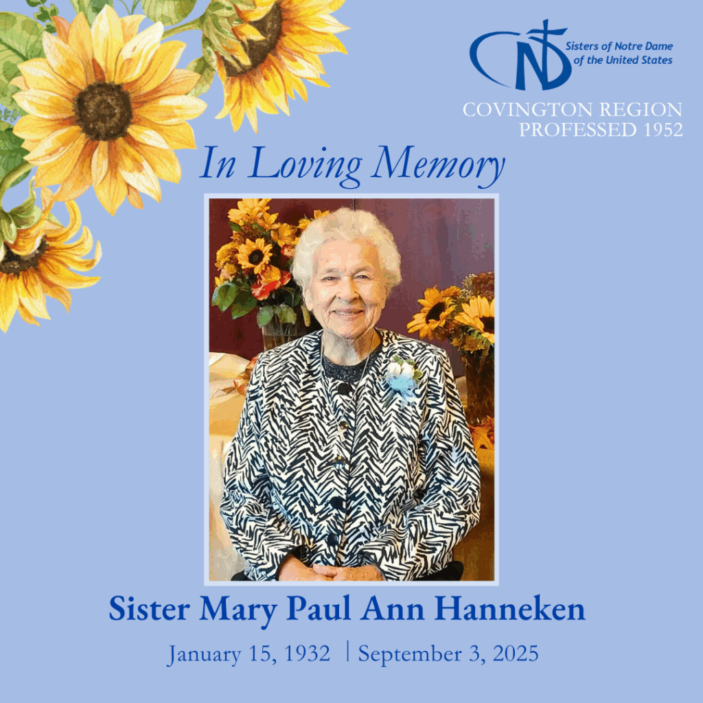 Sister Mary Paul Ann Hanneken, SND - Sisters of Notre Dame U.S.A.